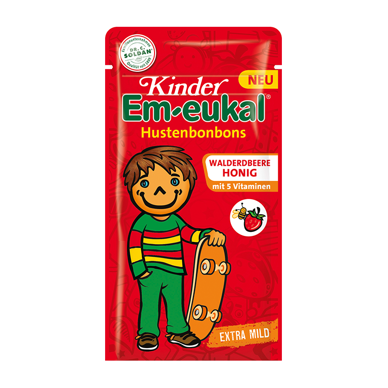 Kinder Em-eukal Walderdbeere-Honig, zuckerhaltig, 8 g | Kinder Em-eukal®